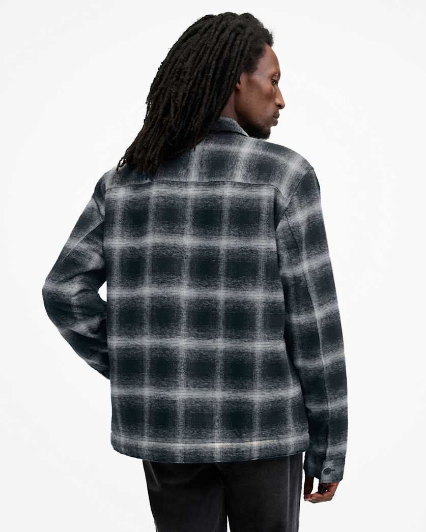 Marley Brushed Checked Jacket NITE BLUE | ALLSAINTS